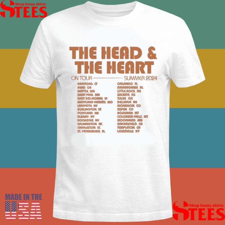 Official The Head And The Heart 2024 National Tour Shirt, hoodie, tank ...