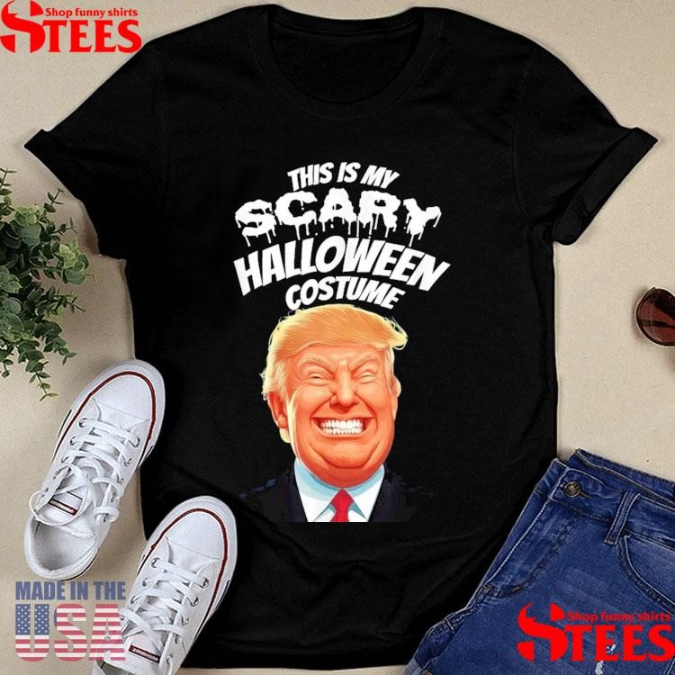 Official Donald Trump Scary Halloween Gag President Costume Gag Shirt ...