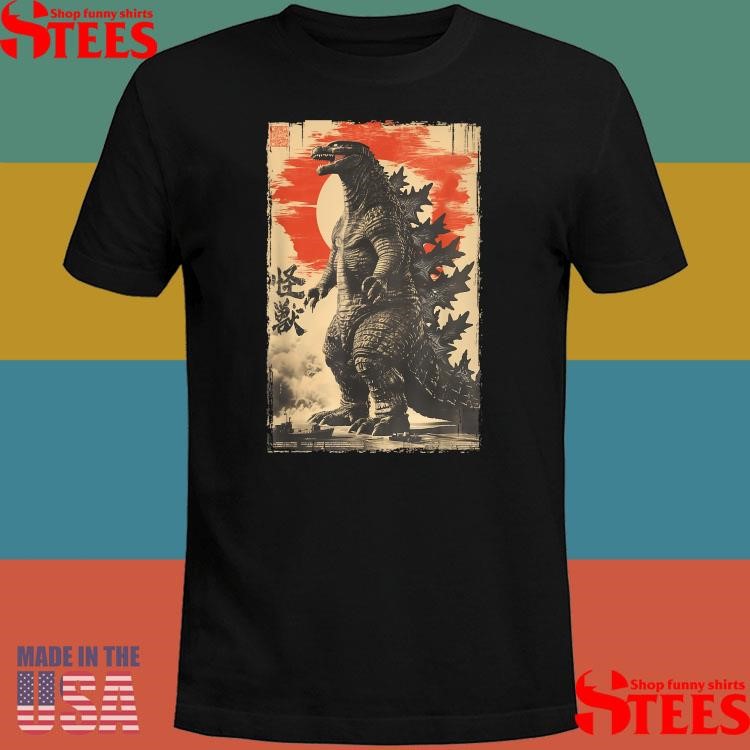 Official Vintage Godzilla Japanese Art Legendary Rare Kaiju T-shirt ...