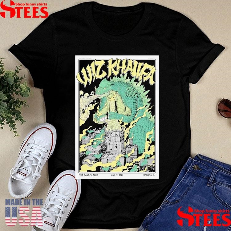 Official Wiz Khalifa Urbana Illinois 2025 Poster At The Canopy Club On May 21 2025 Godzilla ...